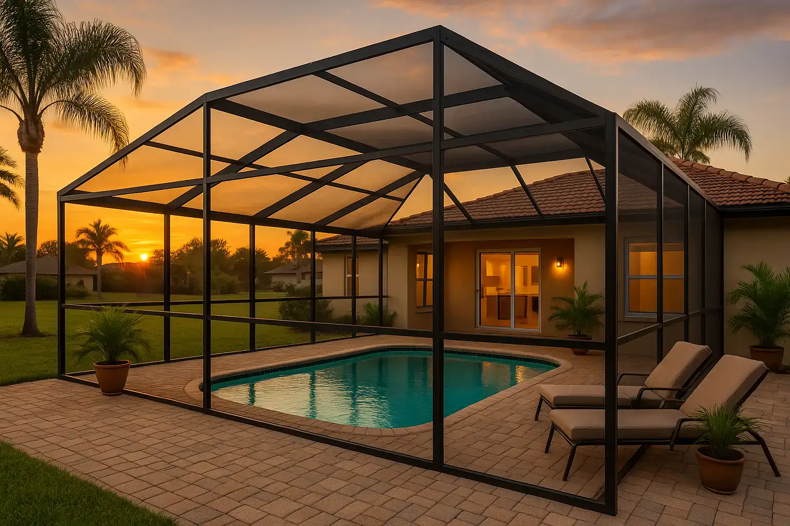 Pool Cage Cost Guide: Prices by Size, Style & Materials - 2H Rescreening